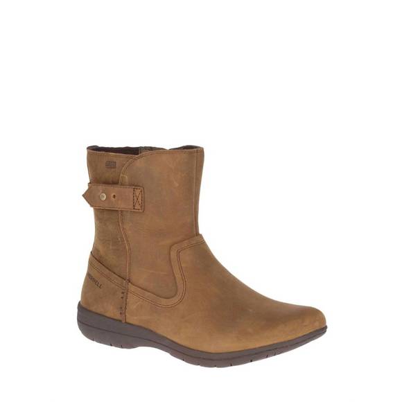 Merrell | Shoes | New Merrell Womens Kassie Mid Waterproof Boots In Tan ...